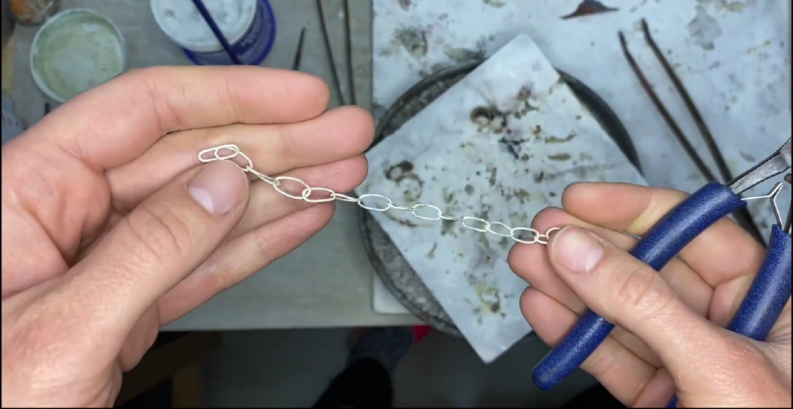 How to Make a Paper Clip Bracelet - How-To Video - Ganoksin Jewelry ...