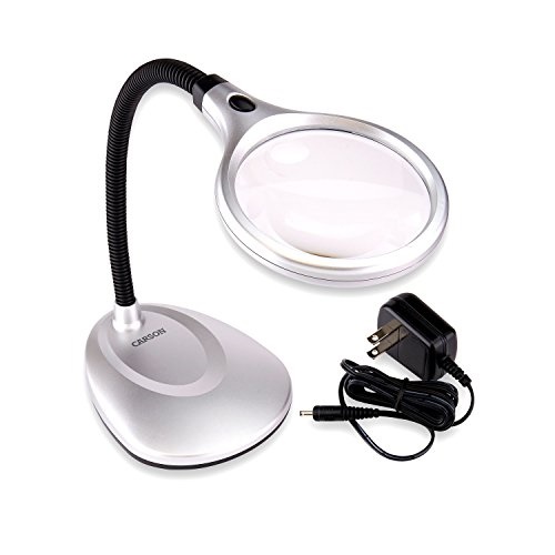 DeskBrite200 LED Lighted 2x Magnifier and Desk Lamp - Ganoksin